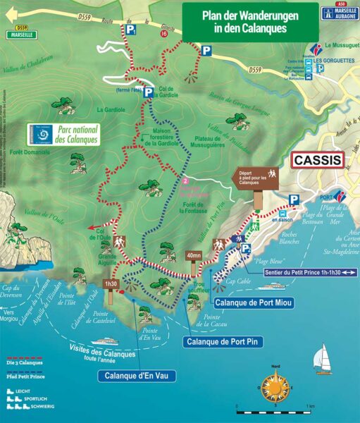 Wandern Calanques zwischen Cassis und Marseille, Tipps
